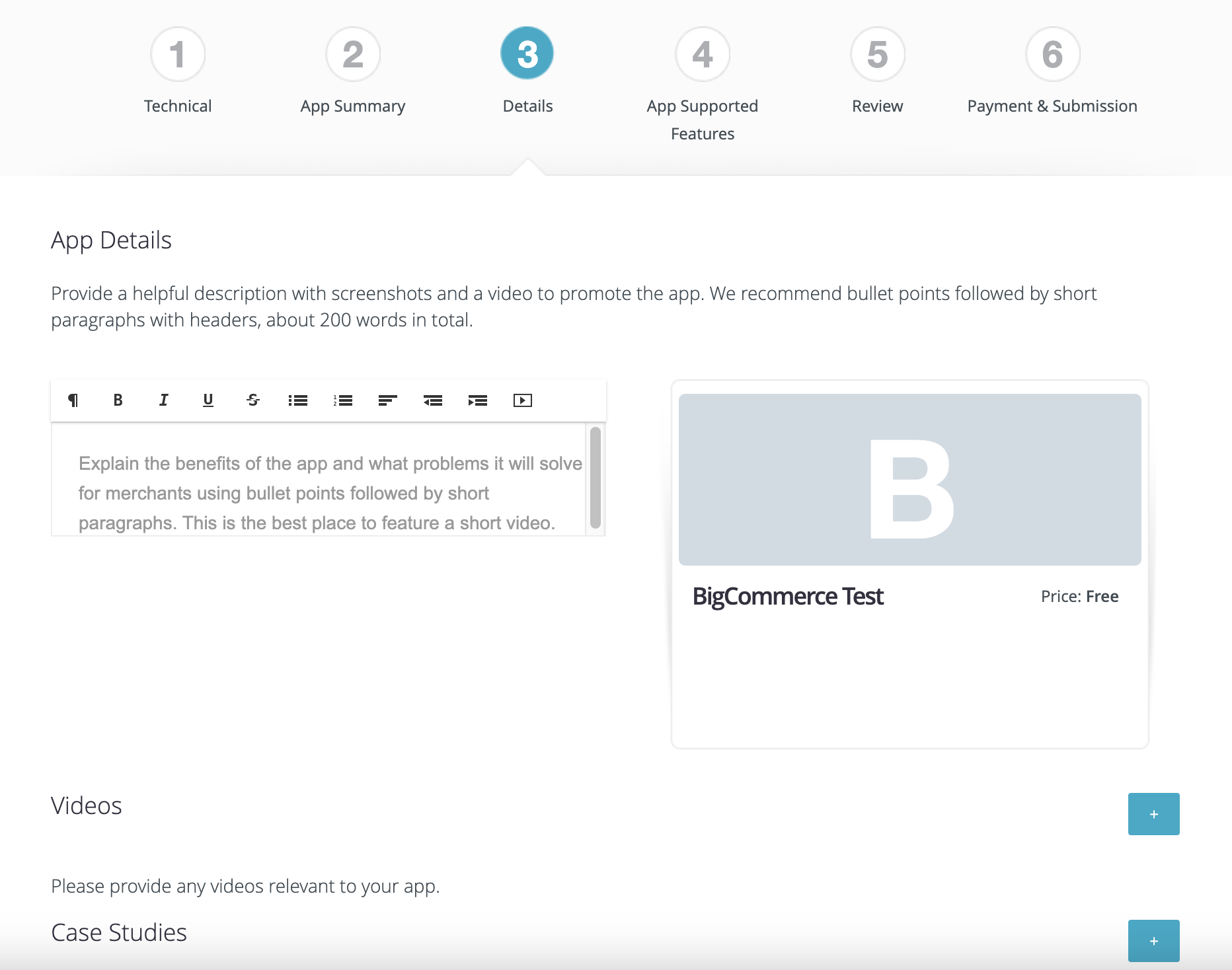 Publishing an App | BigCommerce Dev Center